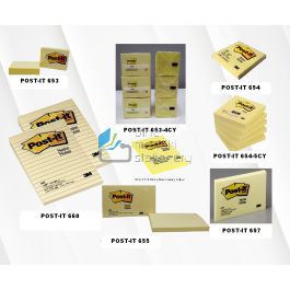 Harga murah 3M Post-it Sticky Note Basic Canary Yellow 653 / 653-4CY ...